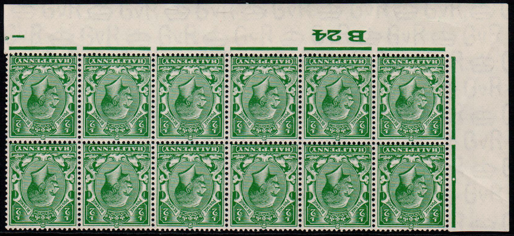 ½d Green WATERMARK INVERTED (64112)