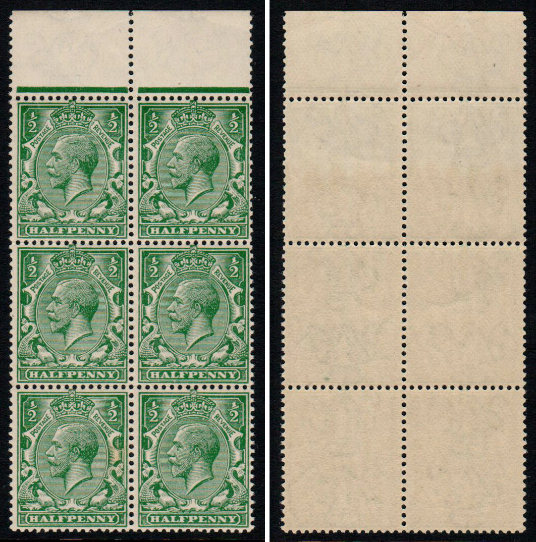 ½d Green watermark inverted with "DOUBLE GUM" (65607)