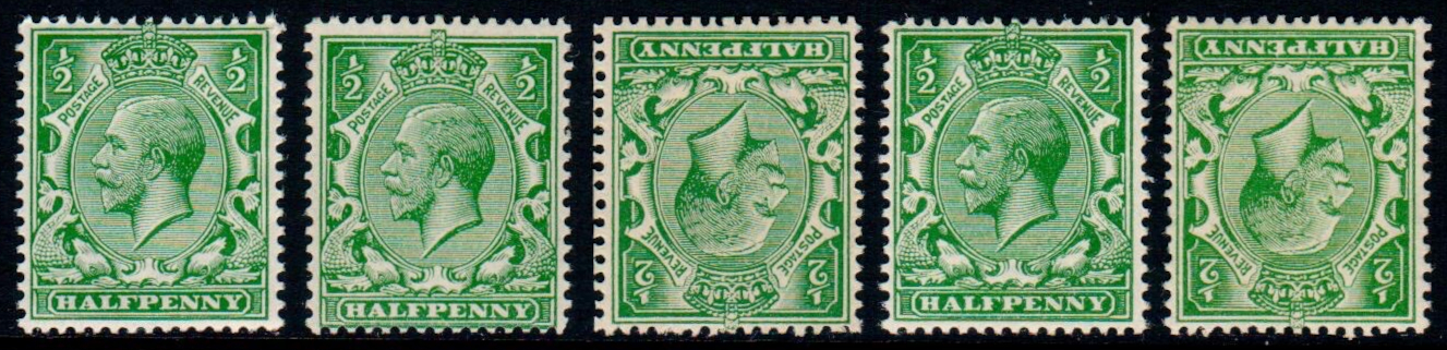 ½d Green watermark varieties (66646)