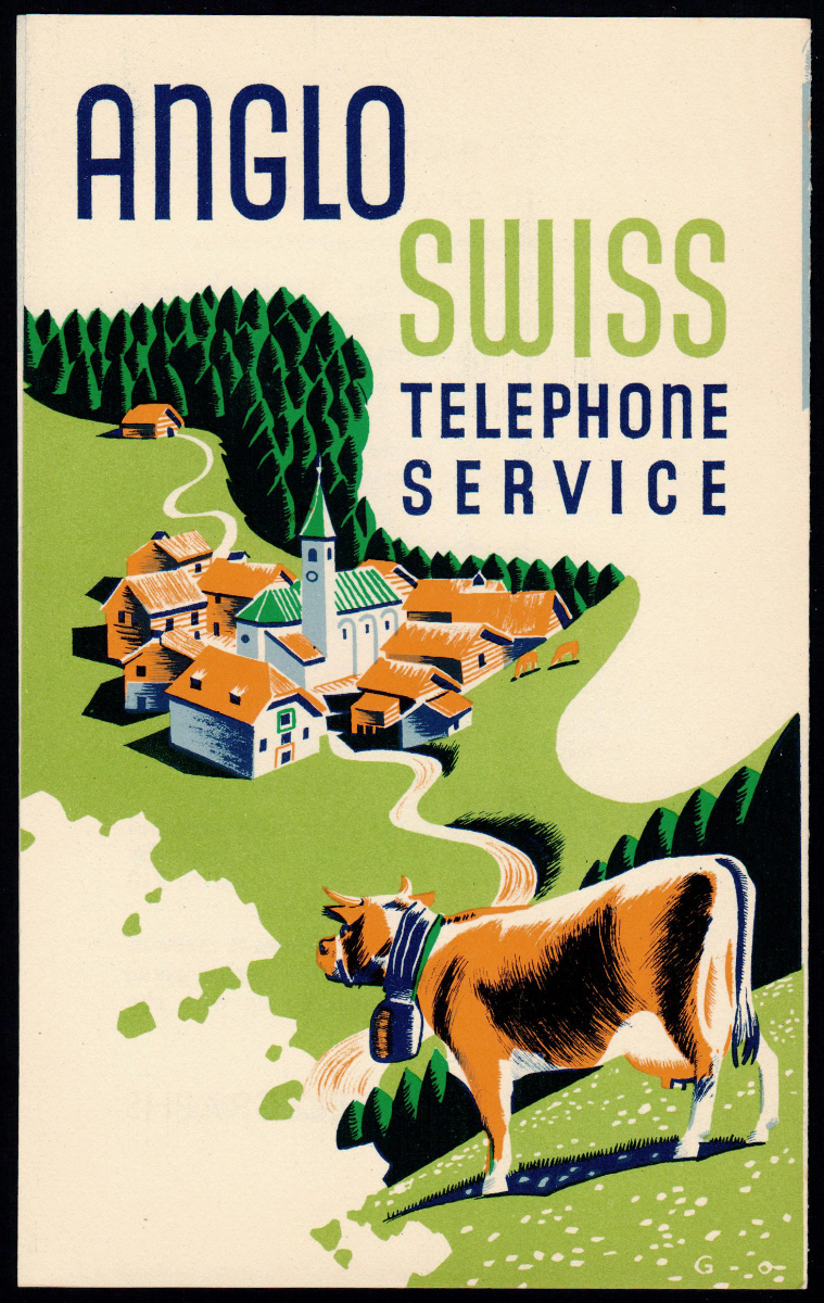1930s/40s Anglo Swiss Telephone Service leaflet (59794)