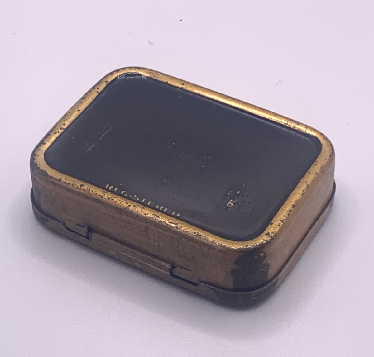 Alpha Mounts vintage stamp hinge tin for "tasteless stamp mounts" sold ...