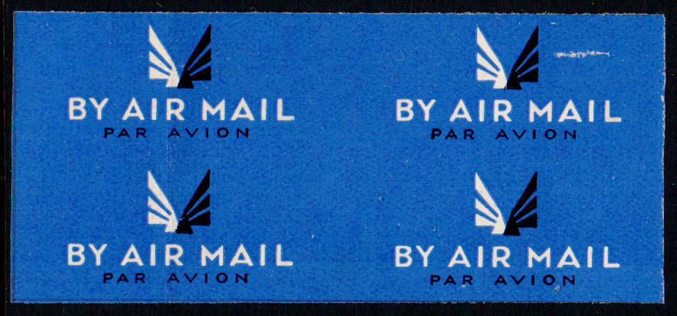 1937 "Wings" design Air Mail labels (56523)