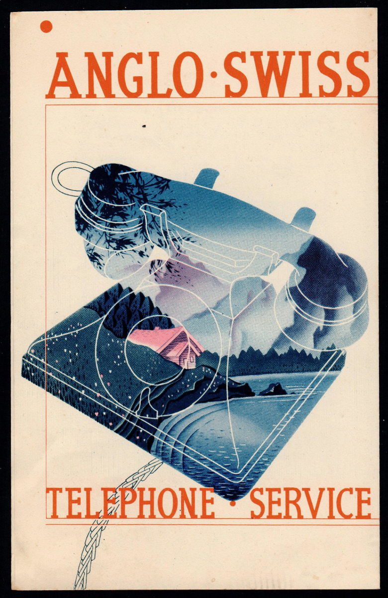 1930s/40s Anglo Swiss Telephone Service leaflet (59798)