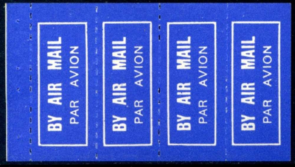1931c Waterlow airmail label booklet pane in blue (43496)