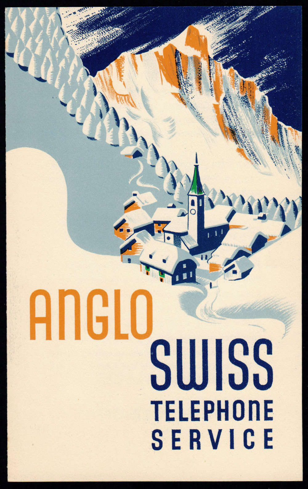 1930s/40s Anglo Swiss Telephone Service leaflet (59794)