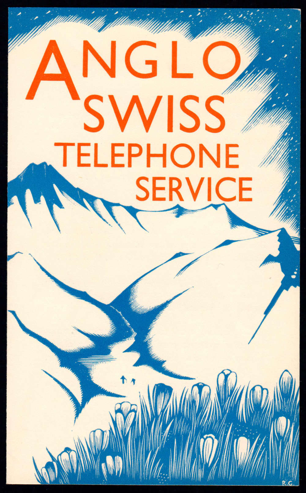 1930s/40s Anglo Swiss Telephone Service leaflet (59796)