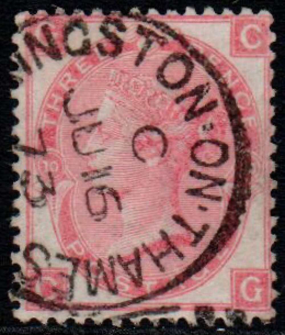 1873 3d Rose plate 10 spray watermark lettered CG (61438)