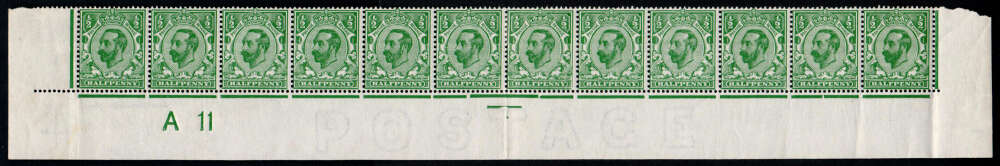 ½d Bright green die 1B crown watermark (63048)