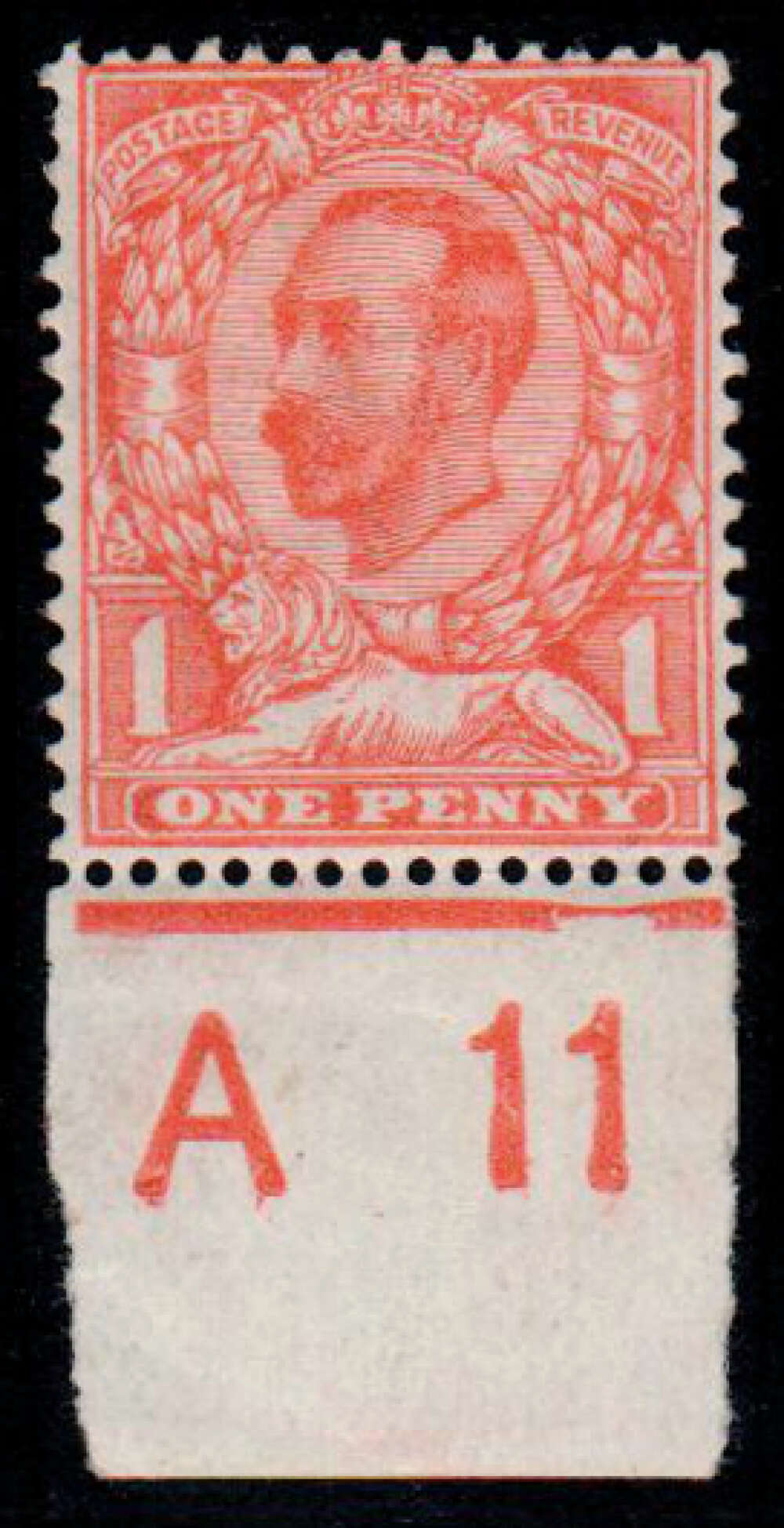 1d Pale carmine-red die 1B crown watermark (63051)