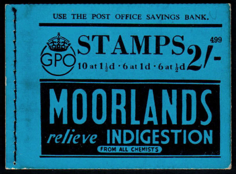 1938 Dark Colours 2s blue booklet No 499 (63185)