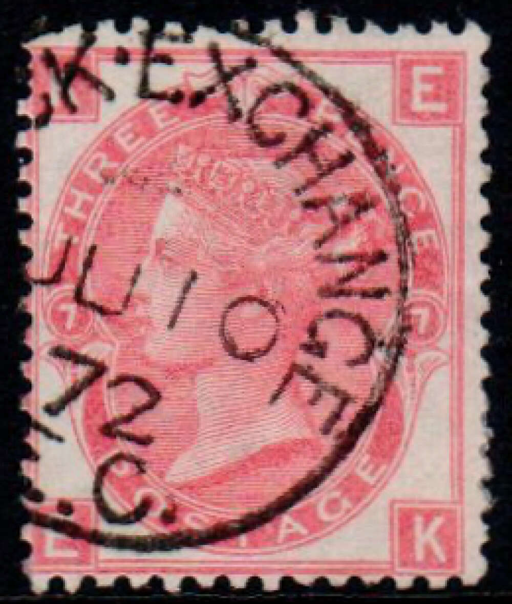 1871 3d Rose plate 7 spray watermark lettered EK (64310)