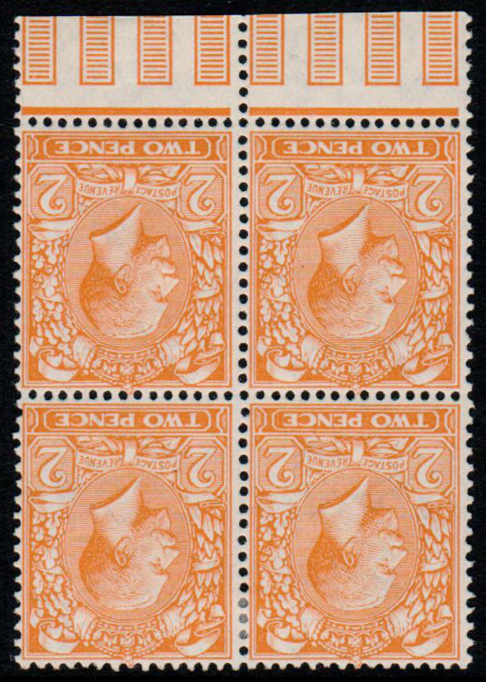 2d Orange-yellow (die 1) watermark inverted (65429)