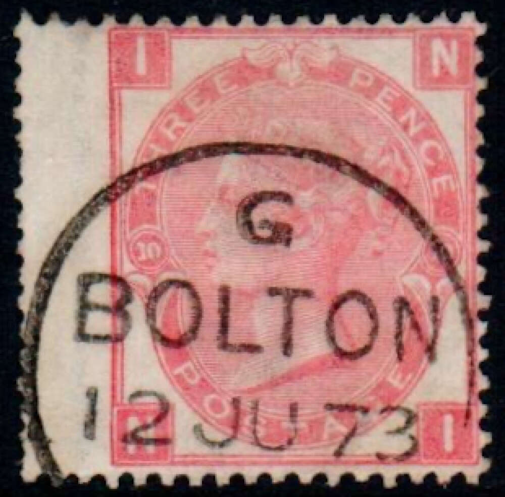 1873 3d Rose plate 10 spray watermark lettered NI (66566)